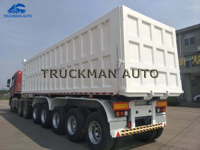 Heavy Duty Semi Tipper Trailer , Semi Bottom Dump Trailers With Hyva ...